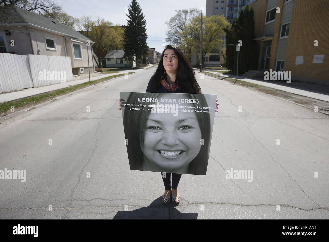 KC Adams, a Winnipeg artist, is photographed near her home in Winnipeg ...