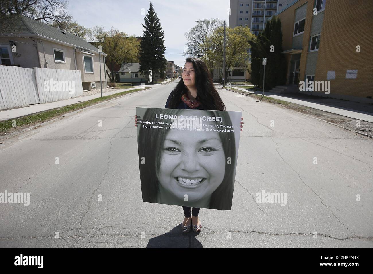 KC Adams, a Winnipeg artist, is photographed near her home in Winnipeg ...