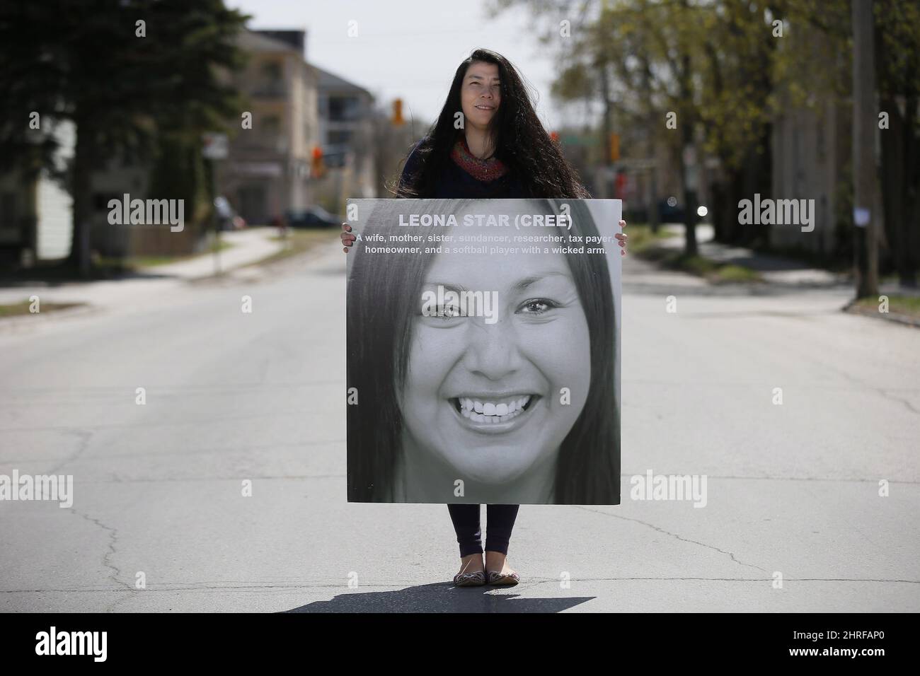 KC Adams, a Winnipeg artist, is photographed near her home in Winnipeg ...