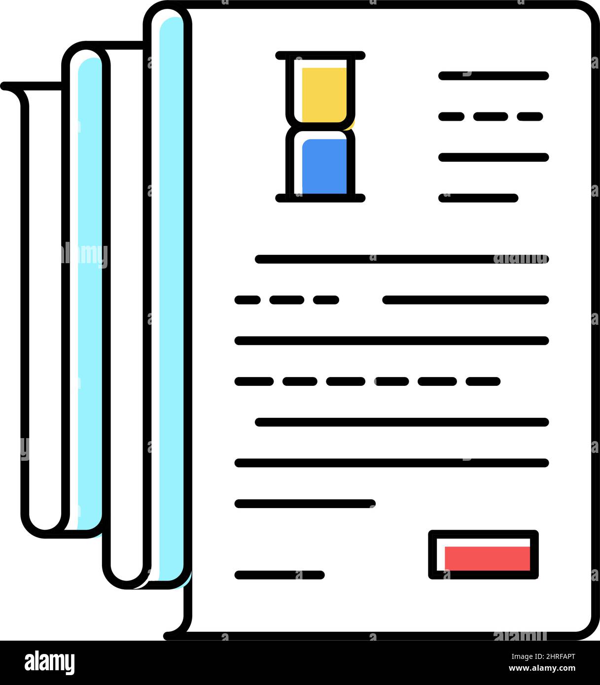 documentation lists heap color icon vector illustration Stock Vector ...