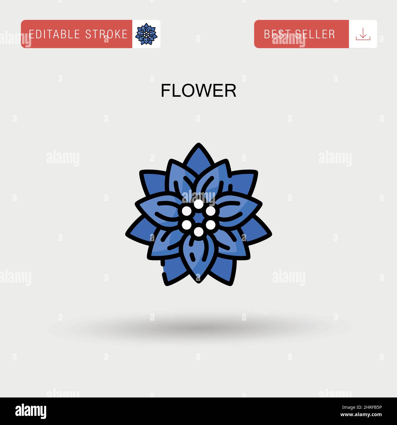Flower Simple vector icon Stock Vector Image & Art - Alamy