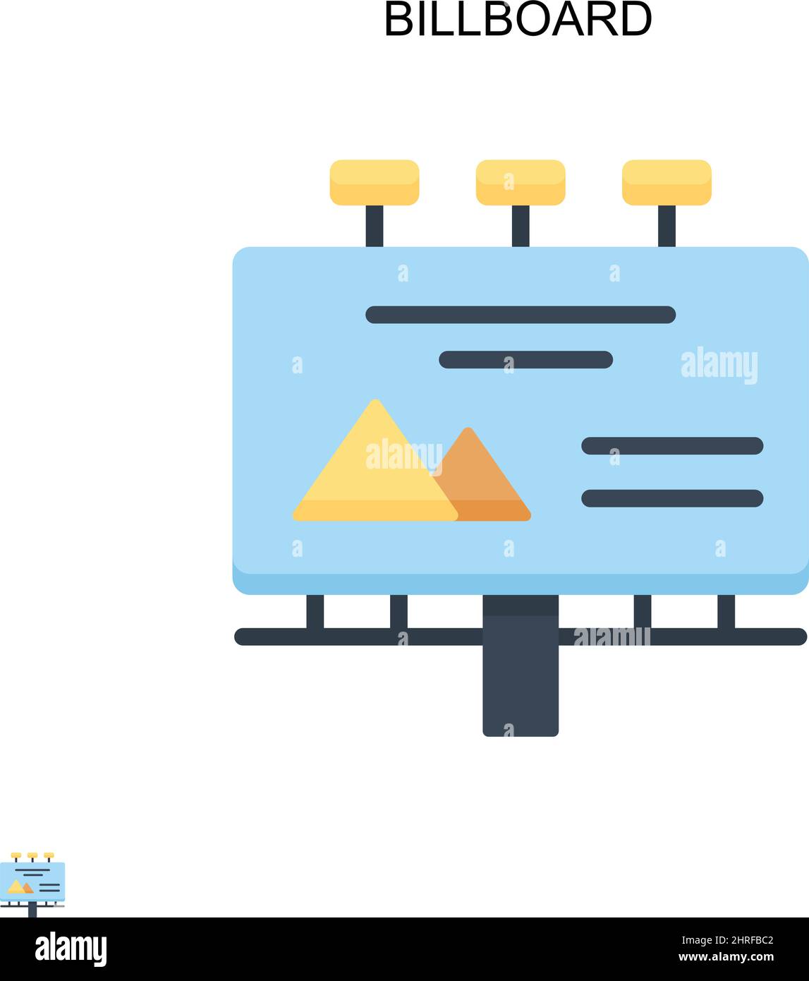 Billboard Simple vector icon. Illustration symbol design template for web mobile UI element ...