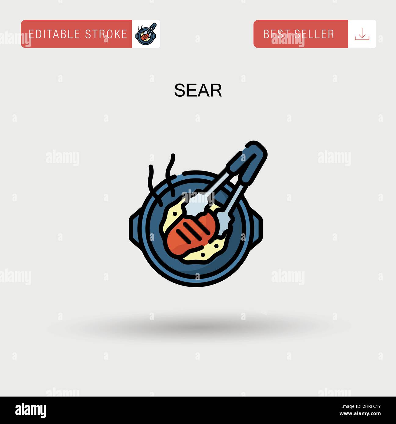 Pan seared fish Stock Vector Images - Alamy