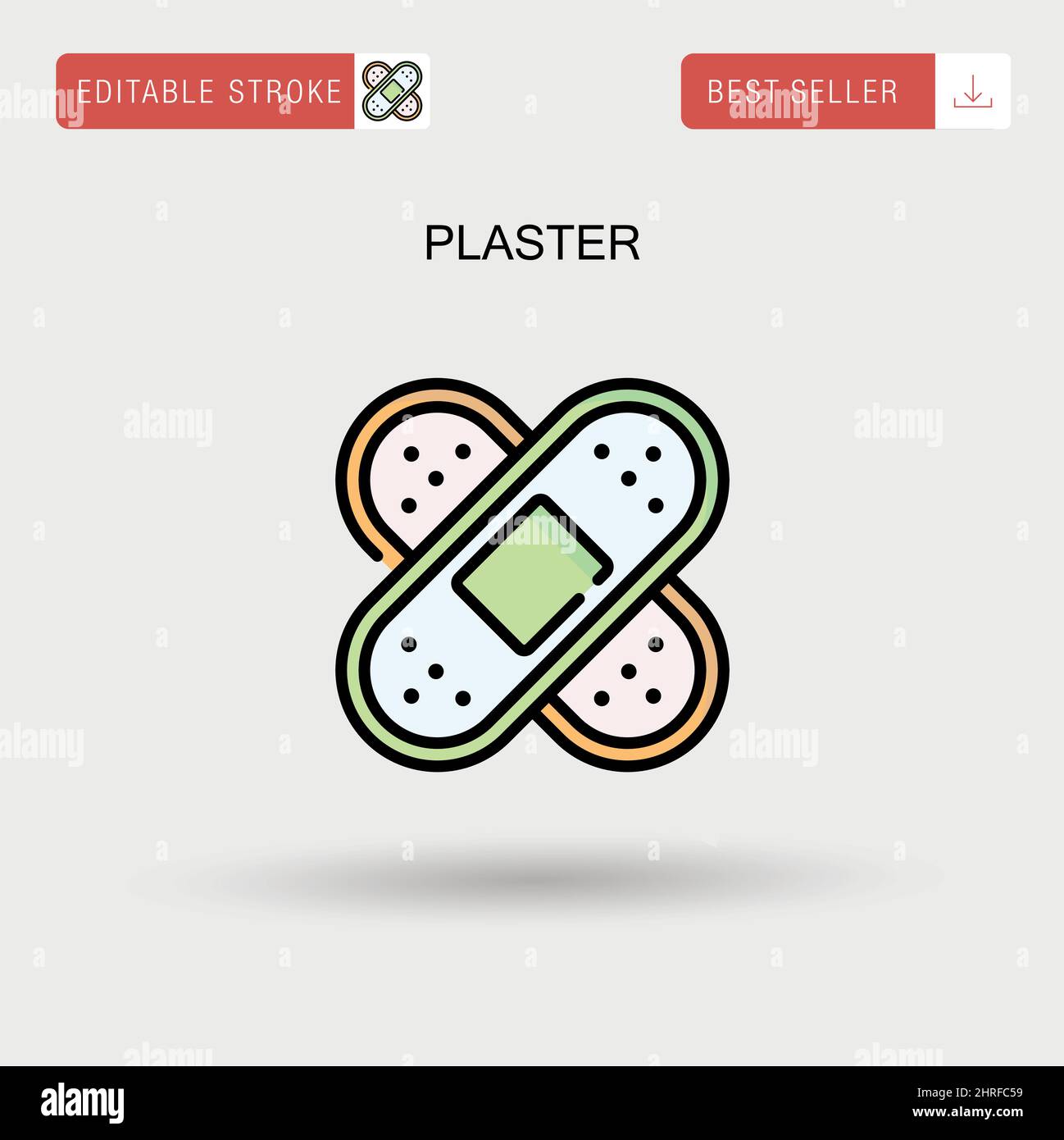 Plaster Simple vector icon Stock Vector Image & Art - Alamy