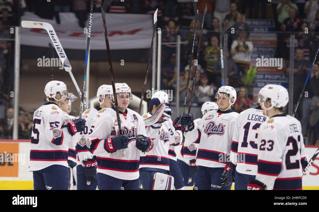 The Regina Pats acknowledge the crowd after being defeated by the ...