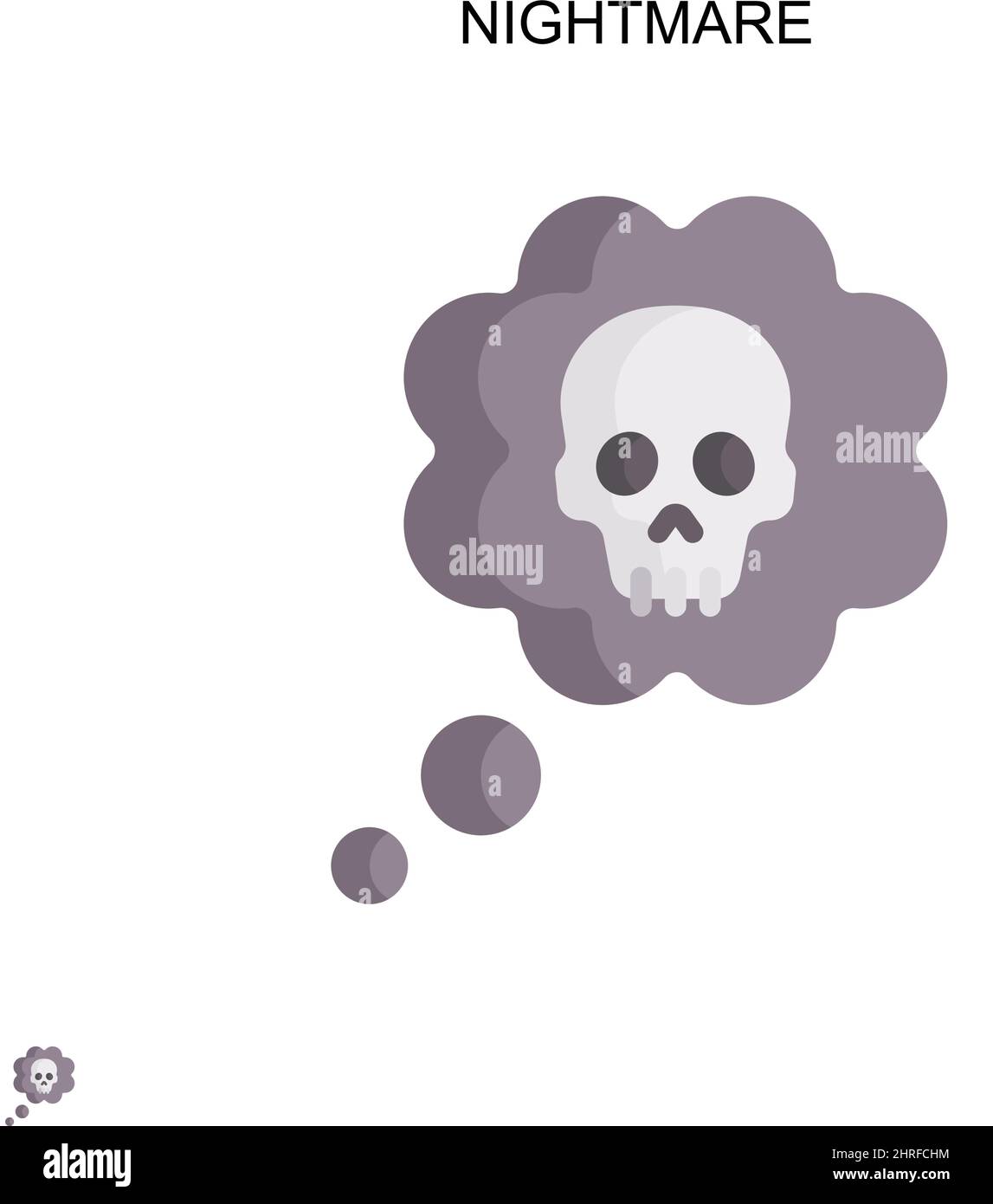 Nightmare Simple vector icon. Illustration symbol design template for ...