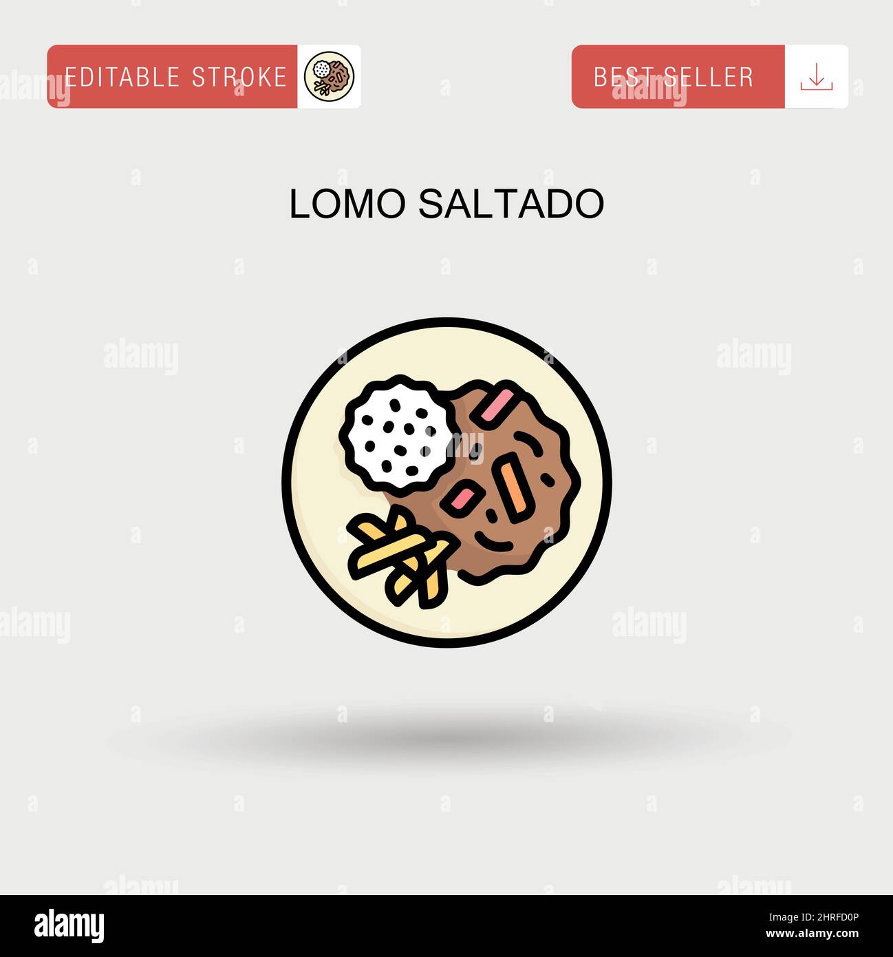 Lomo saltado Simple vector icon Stock Vector Image & Art - Alamy