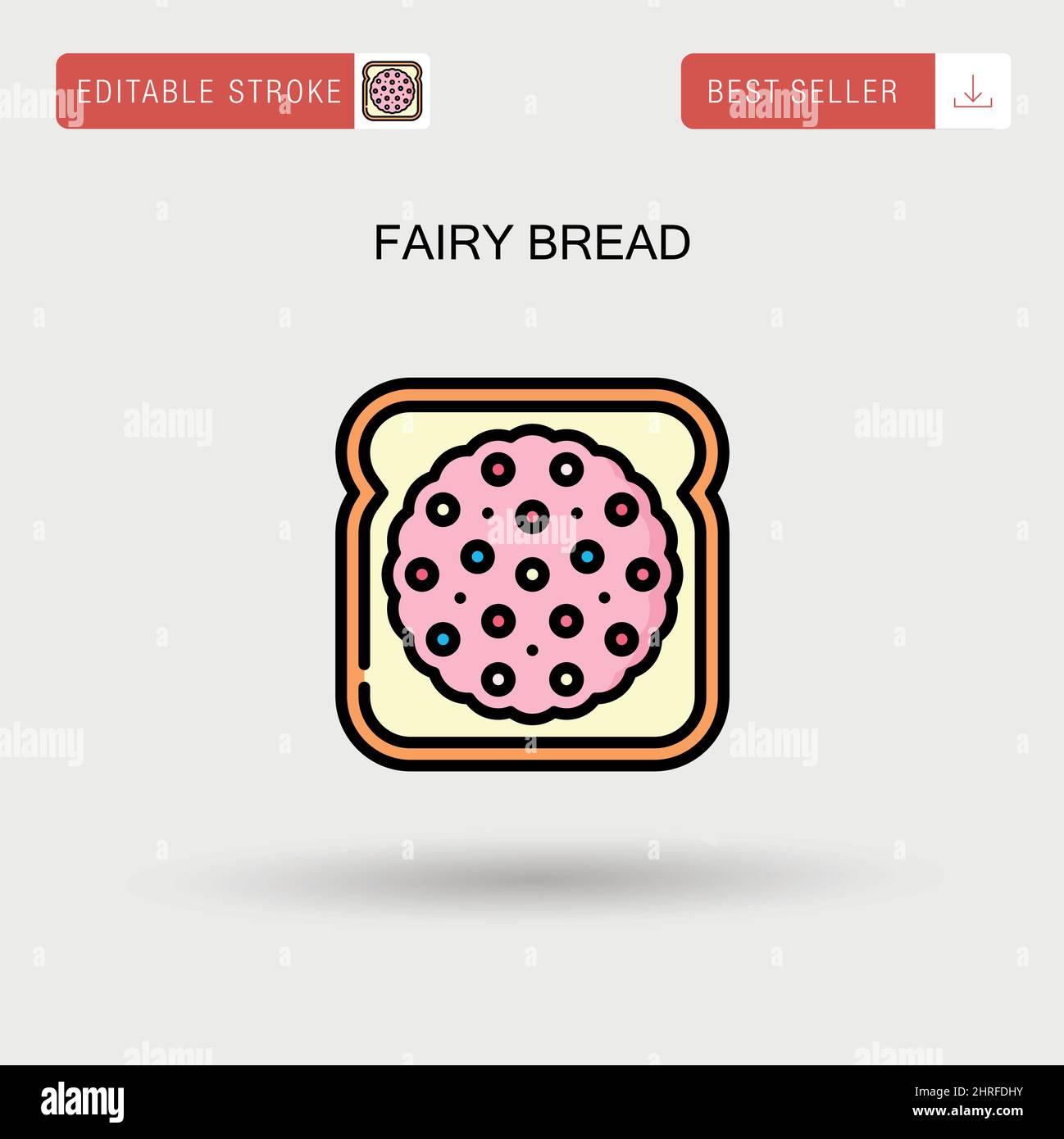 Fairy bread Simple vector icon Stock Vector Image & Art - Alamy