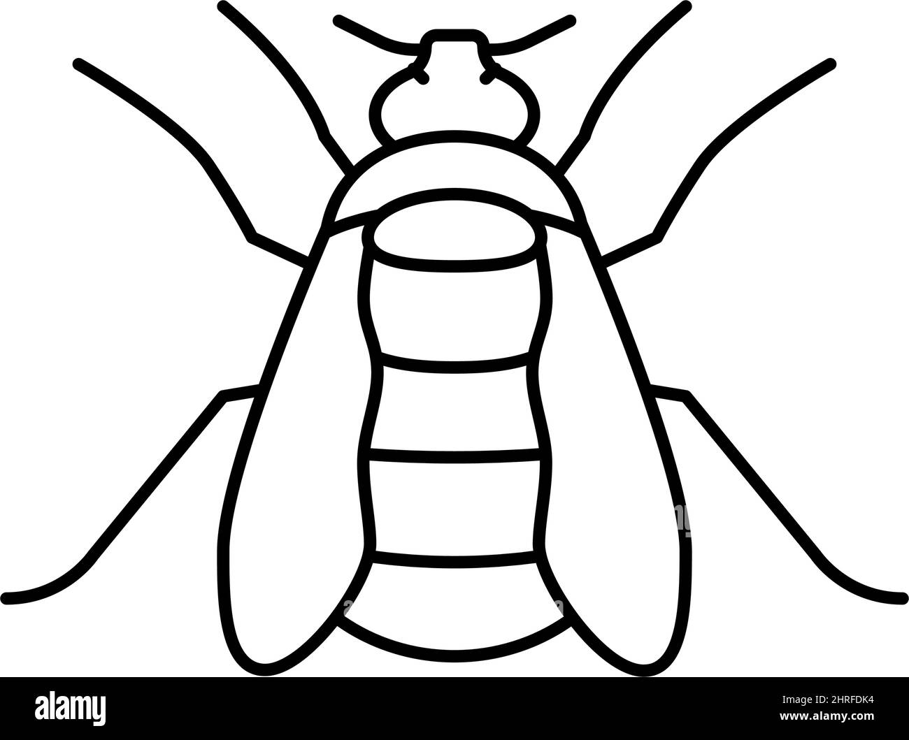 bumblebee insect line icon vector illustration Stock Vector Image & Art ...