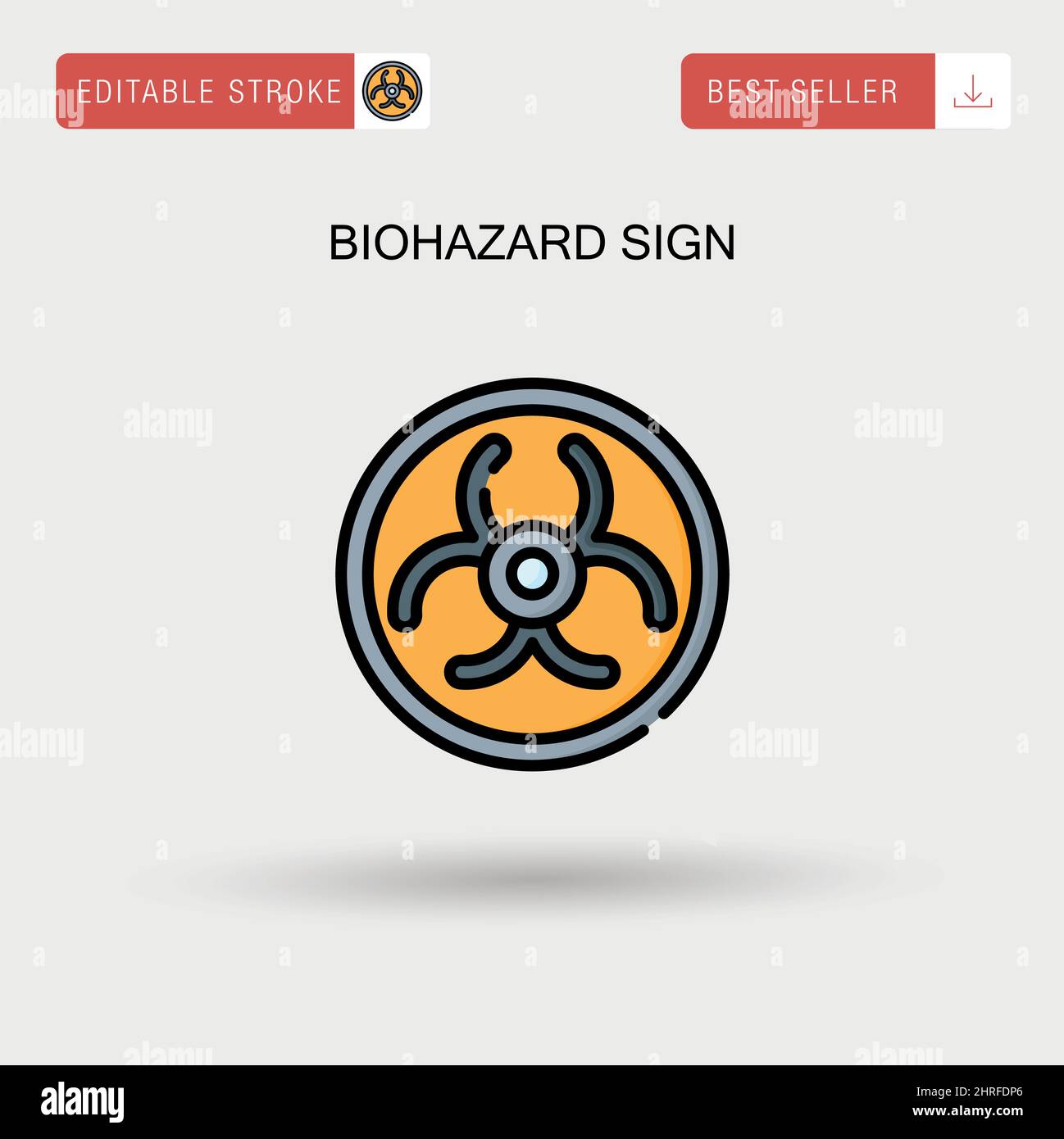 Biohazard sign Simple vector icon Stock Vector Image & Art - Alamy