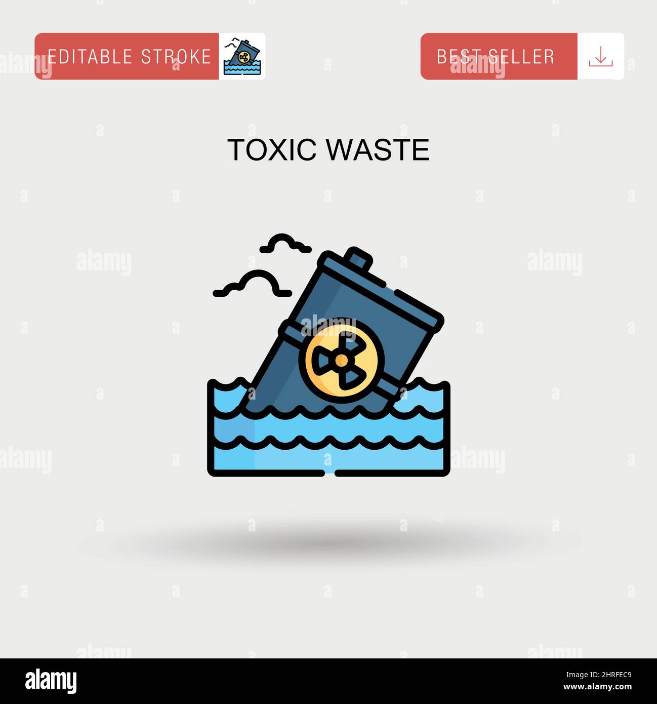 Toxic waste Simple vector icon Stock Vector Image & Art - Alamy