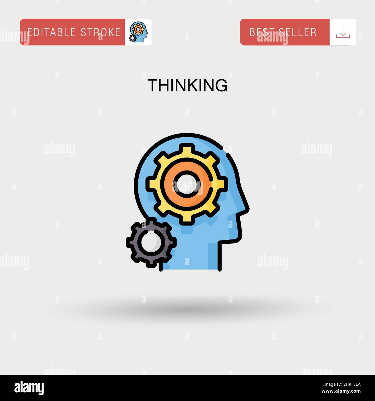 Thinking Simple vector icon Stock Vector Image & Art - Alamy