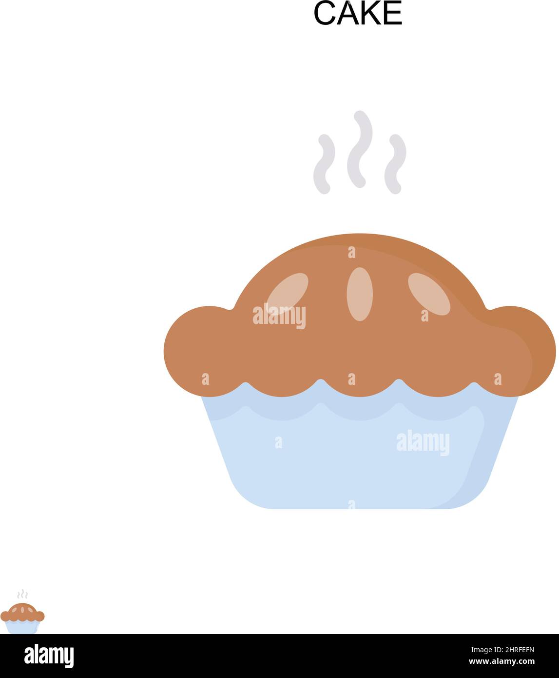 Cake Simple vector icon. Illustration symbol design template for web ...