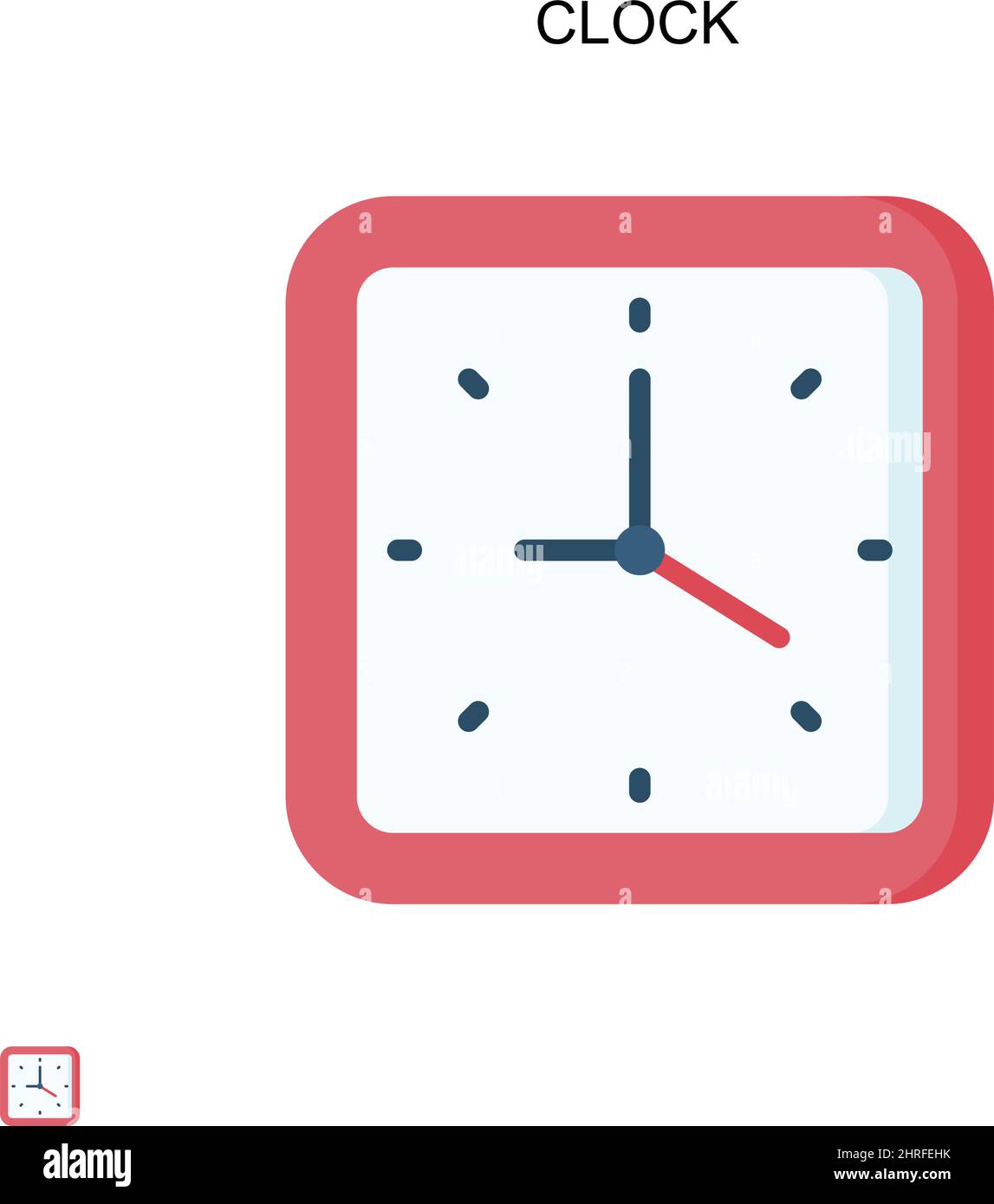 Clock Simple vector icon. Illustration symbol design template for web ...