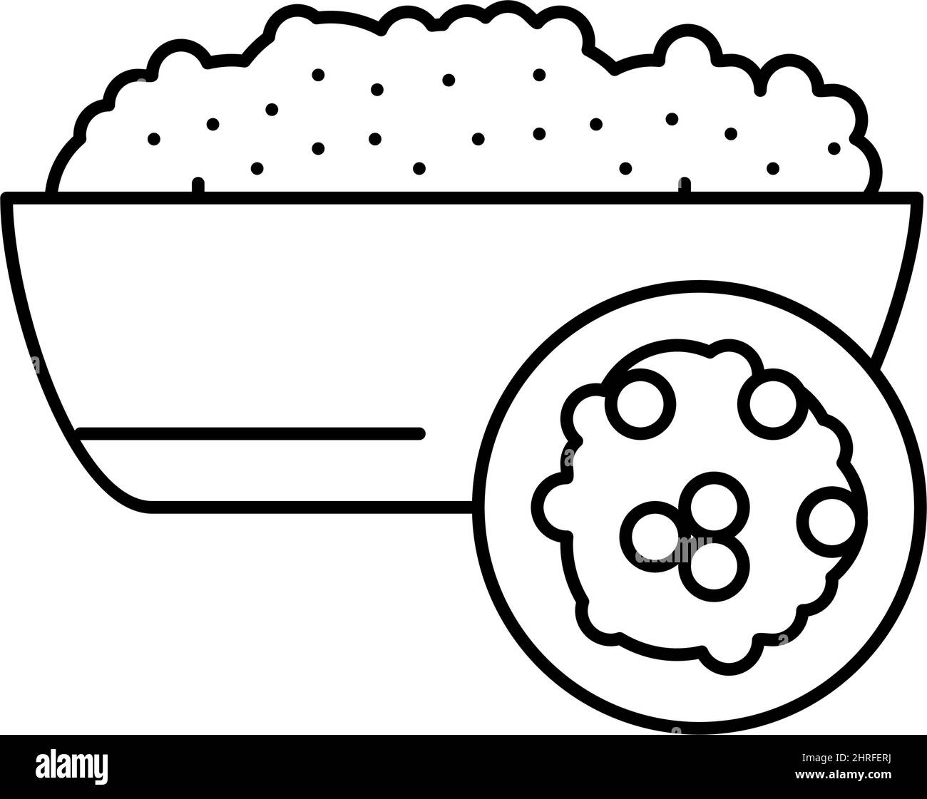 couscous groat line icon vector illustration Stock Vector Image & Art ...