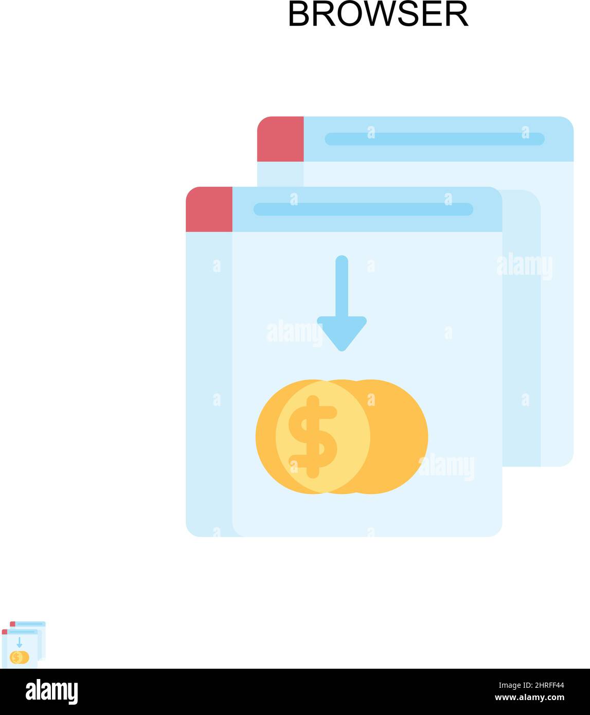 Browser Simple vector icon. Illustration symbol design template for web ...