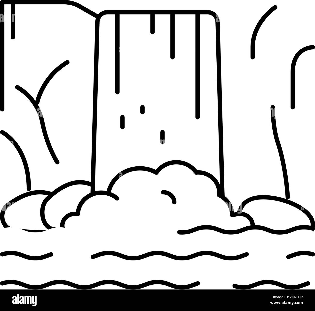 waterfall water line icon vector illustration Stock Vector Image & Art ...