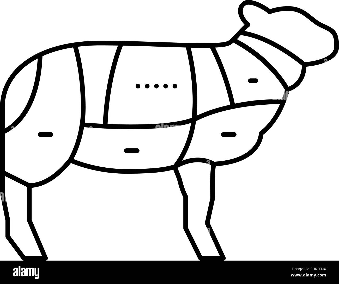 meat sheep line icon vector illustration Stock Vector Image & Art - Alamy