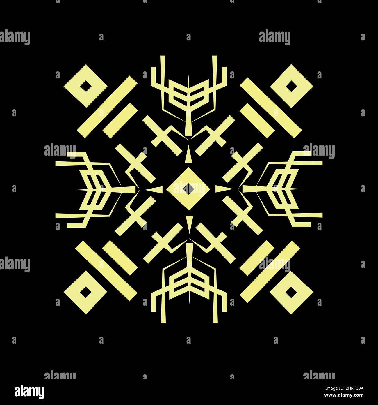 Magic runes Mystical geometry sign Alchemy mystical symbol Stock Vector ...