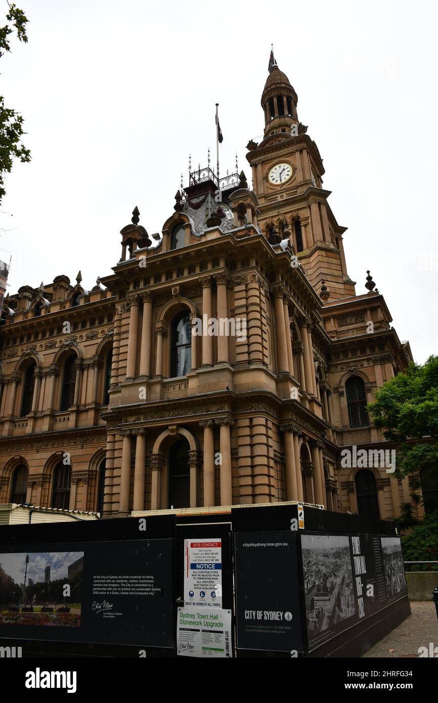 Vertical shot of the historic townhall building in Sydney, Australia ...