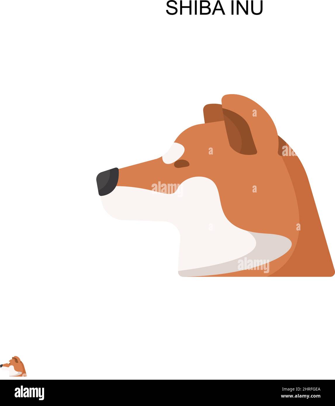 Shiba inu Simple vector icon. Illustration symbol design template for ...