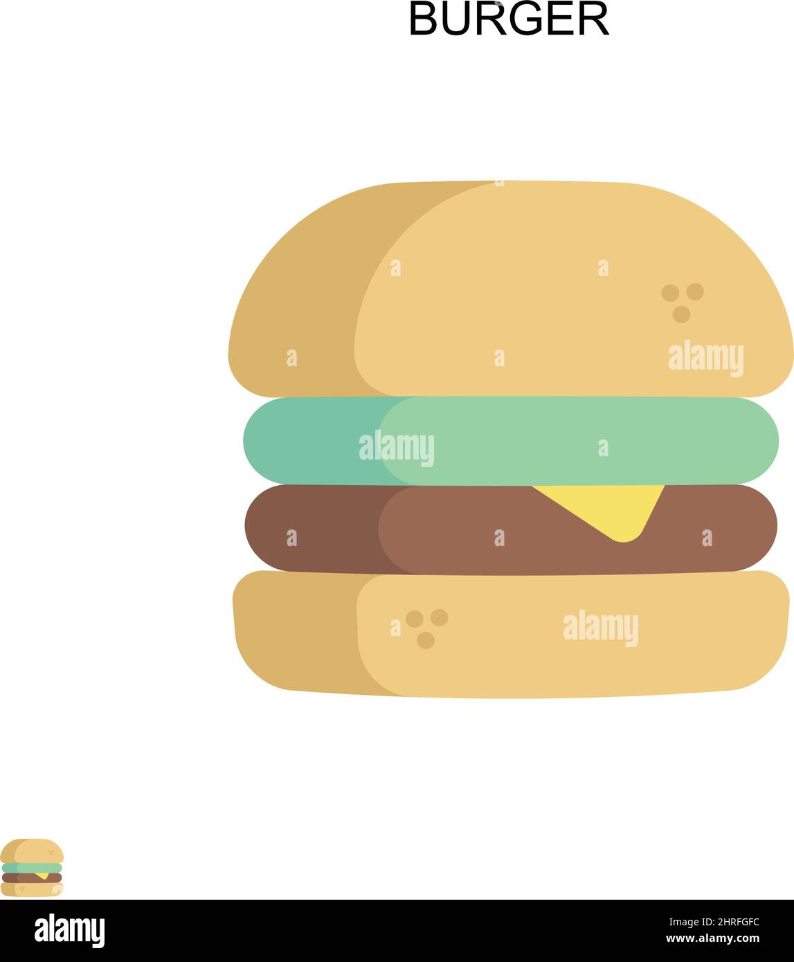Burger Simple vector icon. Illustration symbol design template for web ...