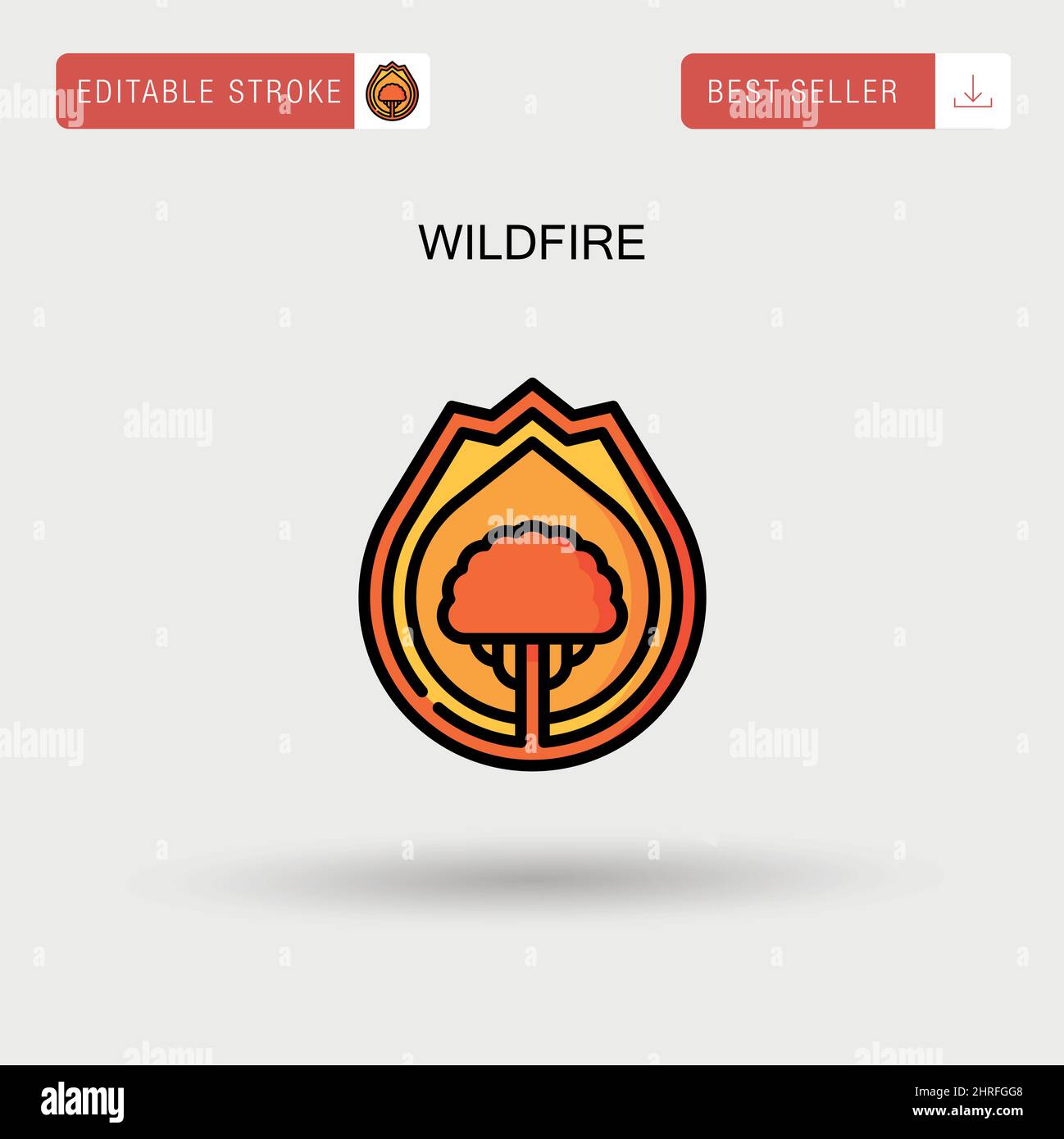 Wildfire Simple vector icon Stock Vector Image & Art - Alamy