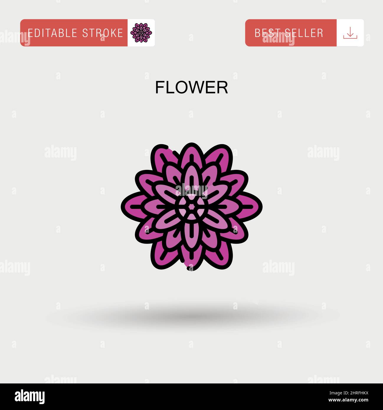 Flower Simple vector icon Stock Vector Image & Art - Alamy