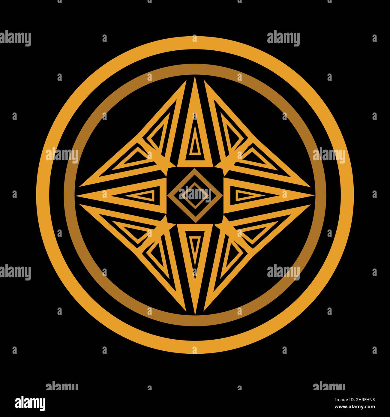 Magic runes Mystical geometry sign Alchemy mystical symbol Stock Vector ...
