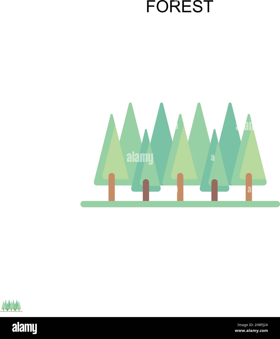 Forest Simple vector icon. Illustration symbol design template for web ...