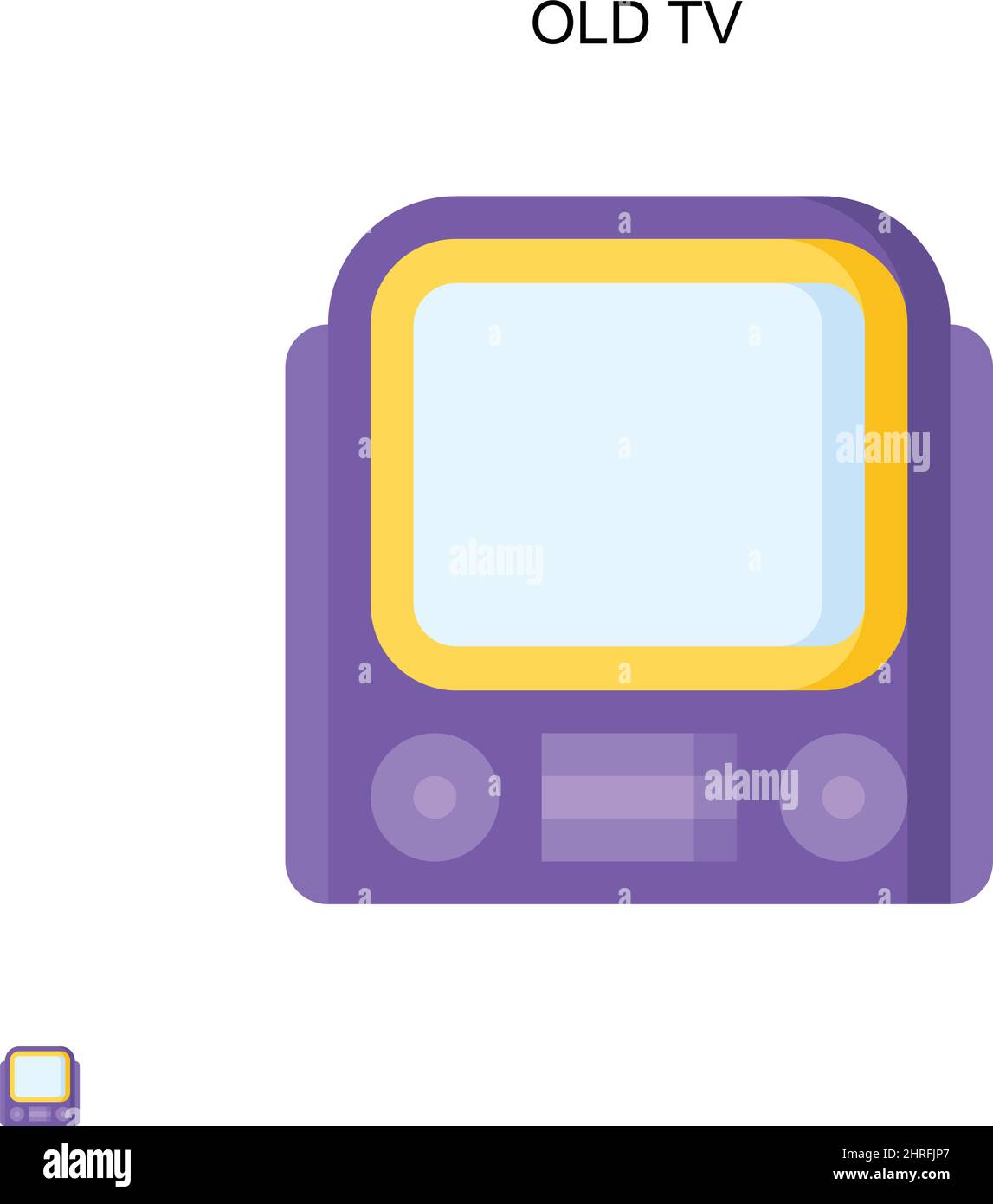 Old tv Simple vector icon. Illustration symbol design template for web ...