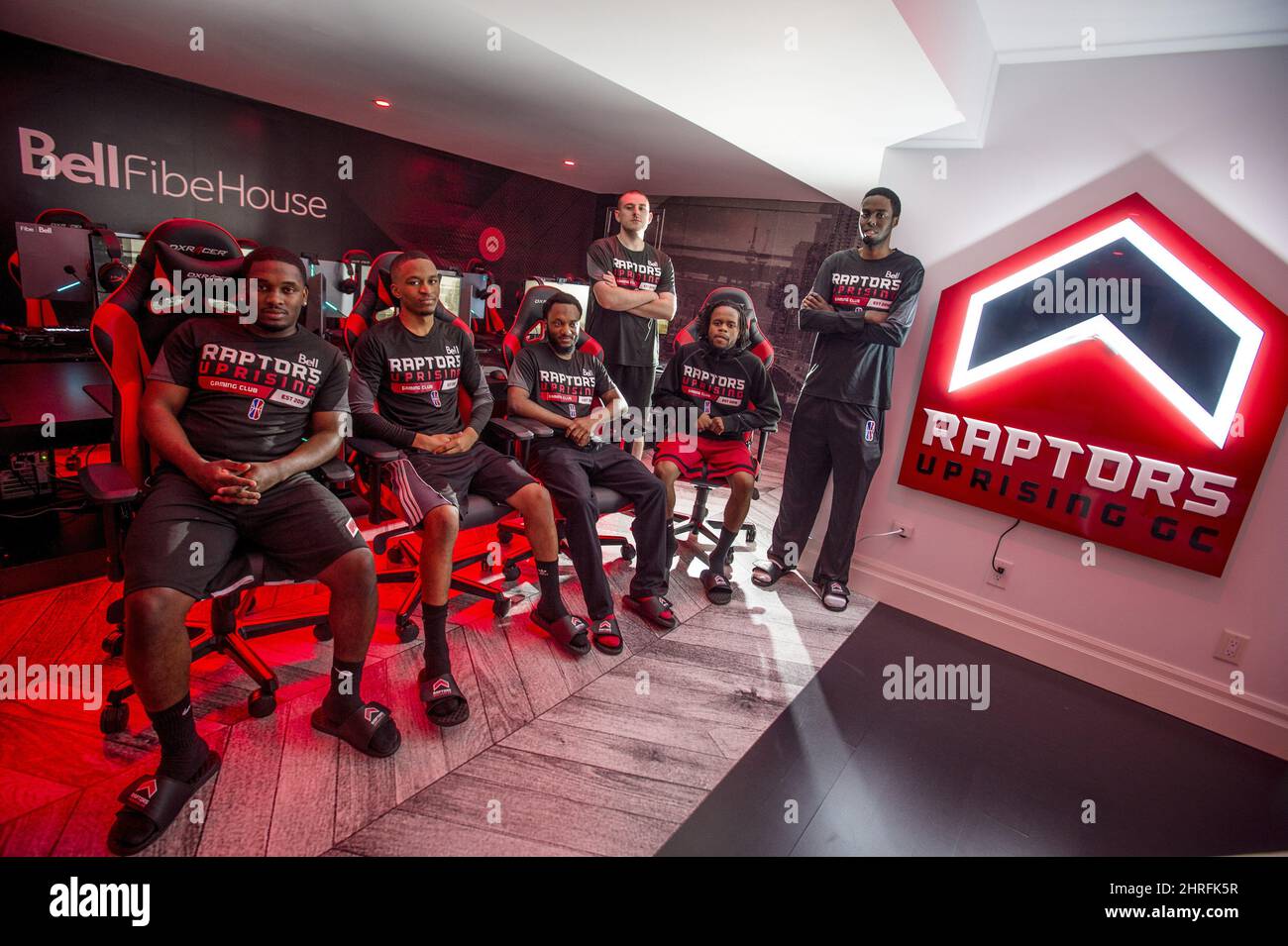 Raptors Uprising GC Seanquai Harris, left to right, Joshua McKenna ...