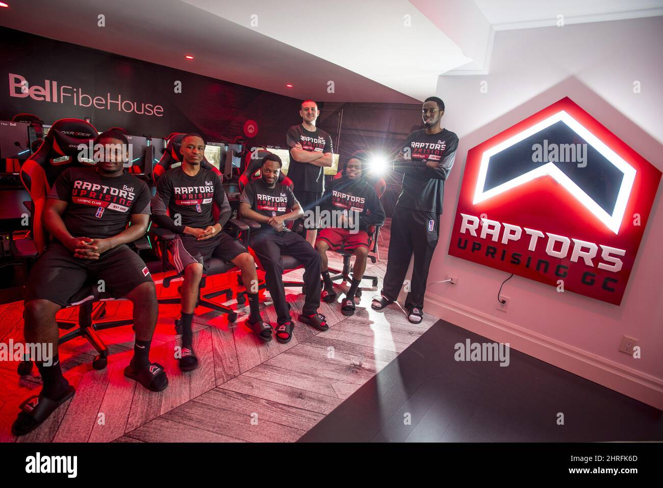Raptors Uprising GC Seanquai Harris, left to right, Joshua McKenna ...