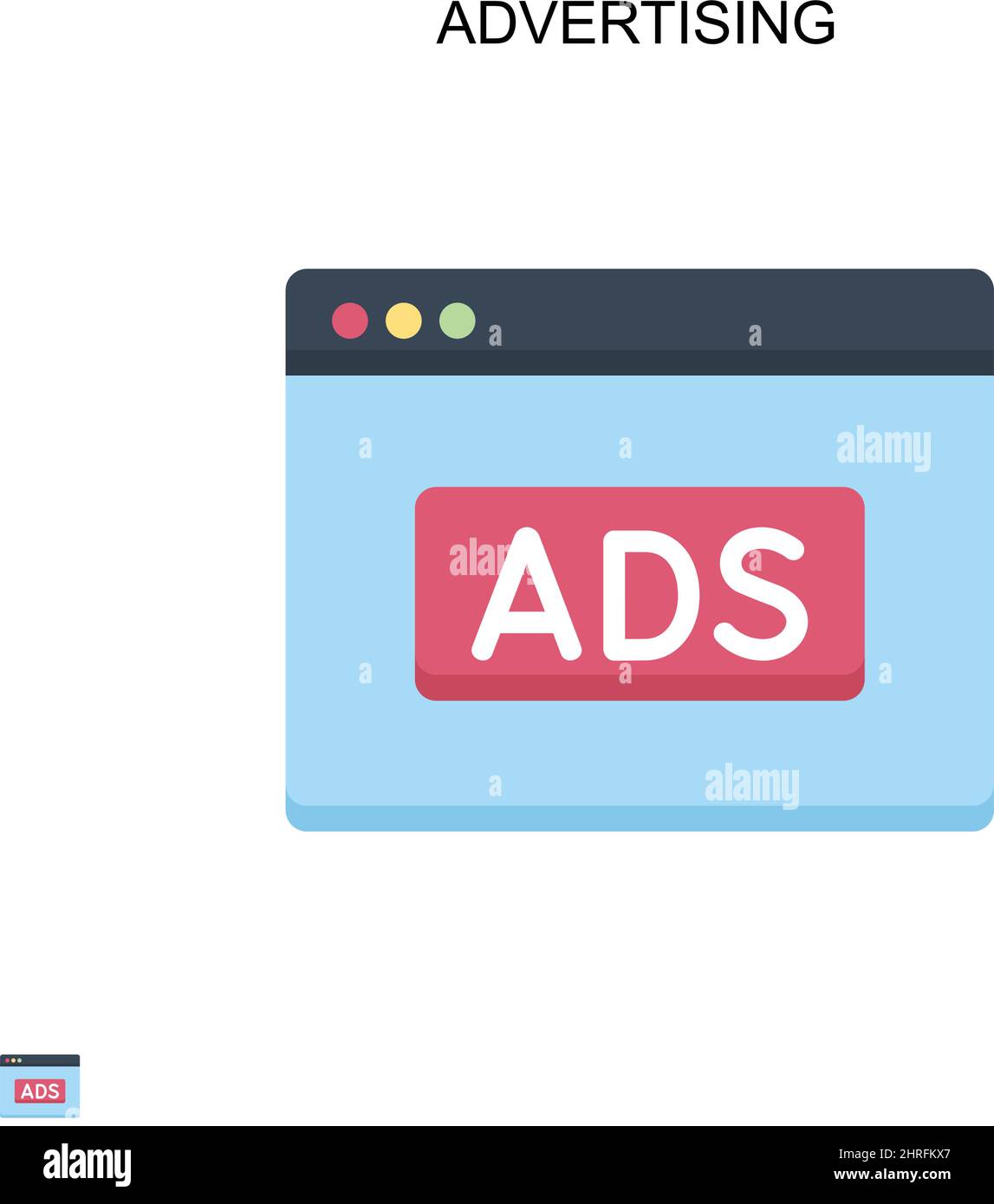 Advertising Simple vector icon. Illustration symbol design template for web mobile UI element ...