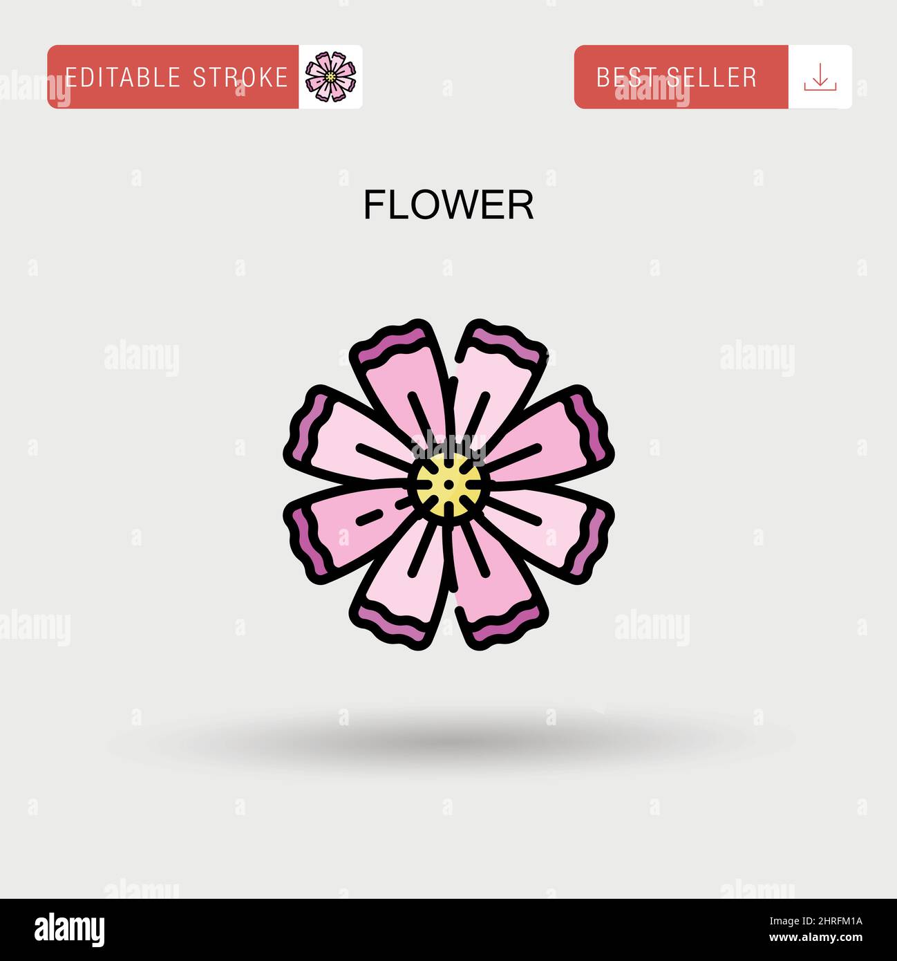 Flower Simple vector icon Stock Vector Image & Art - Alamy