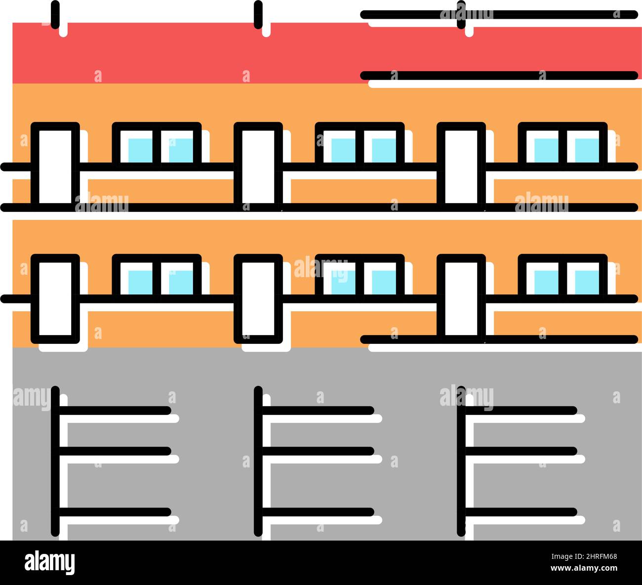 building motel color icon vector illustration Stock Vector Image & Art ...