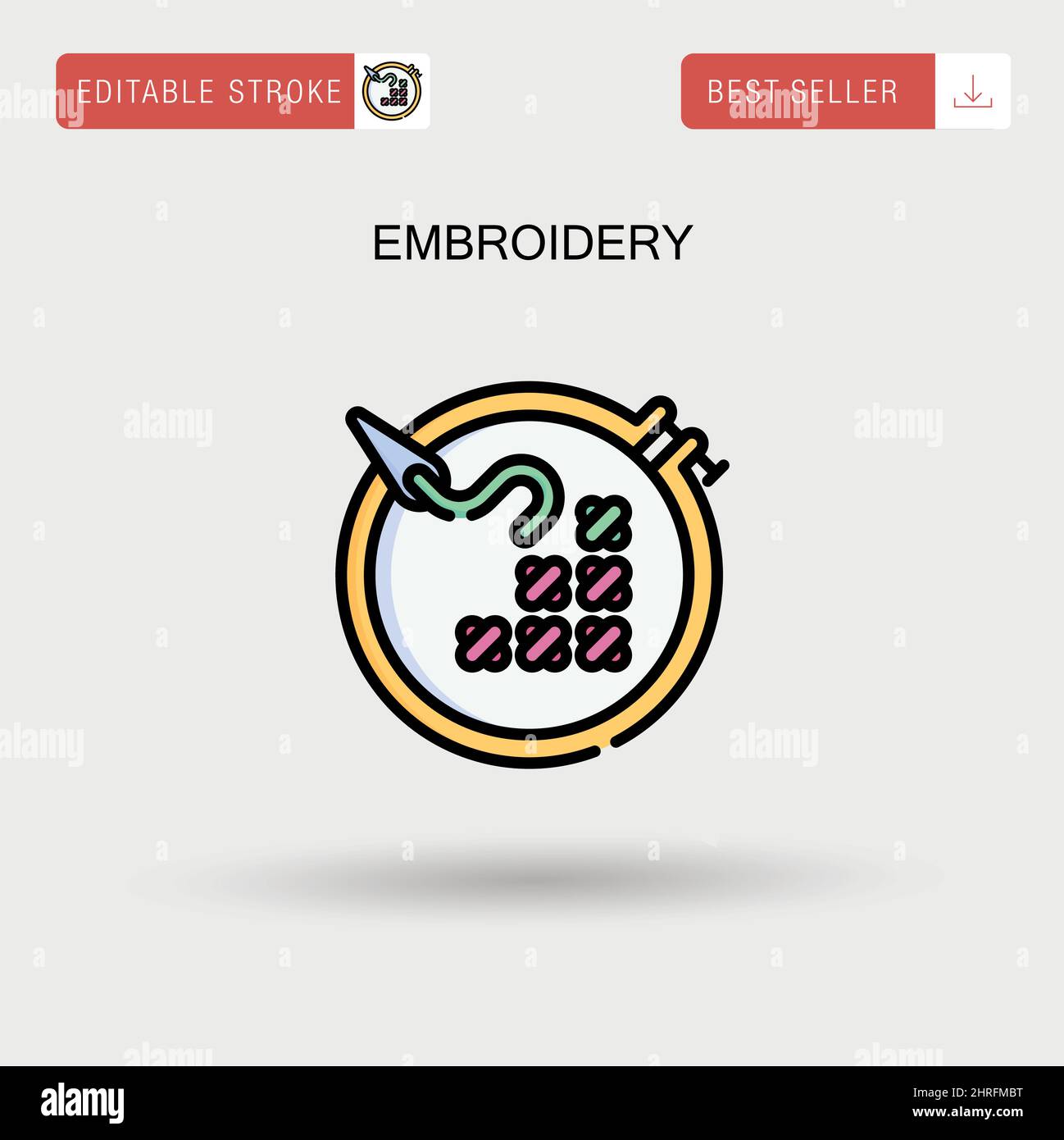 Embroidery Simple vector icon Stock Vector Image & Art - Alamy