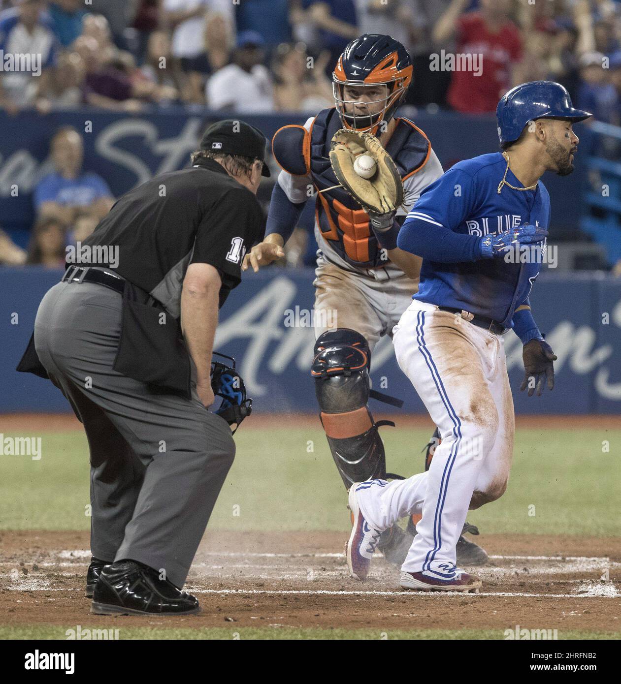Detroit Tigers catcher Grayson Greiner shows the baseball in his glove ...