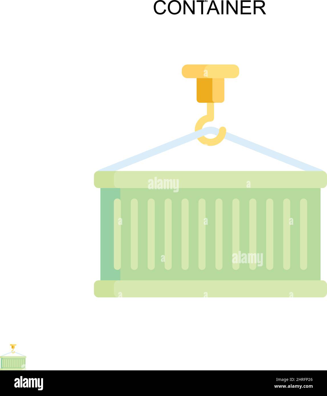 Container Simple vector icon. Illustration symbol design template for ...