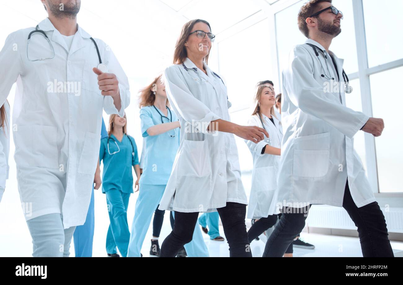 confident paramedics stepping to the rescue. photo with copy-space ...