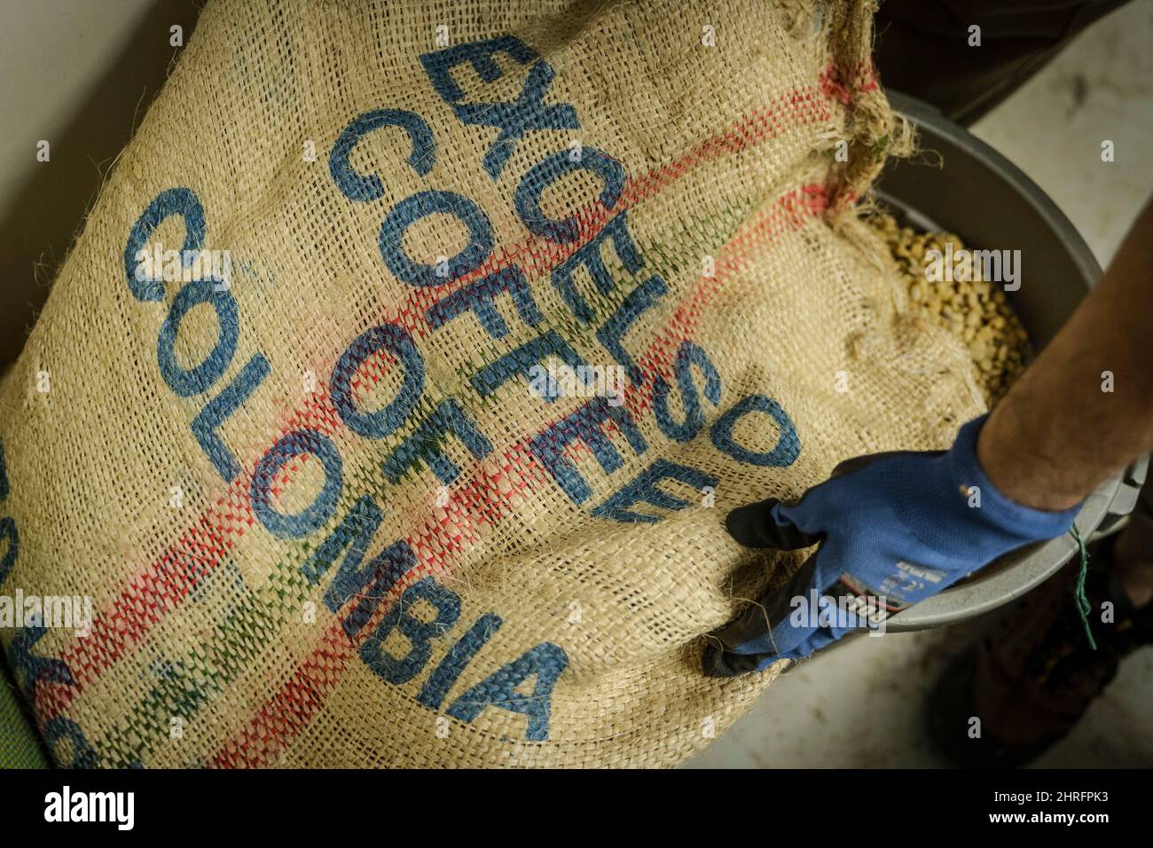 25 February 2022, Colombia, Medellín: "Excelso Coffee of Colombia," is ...