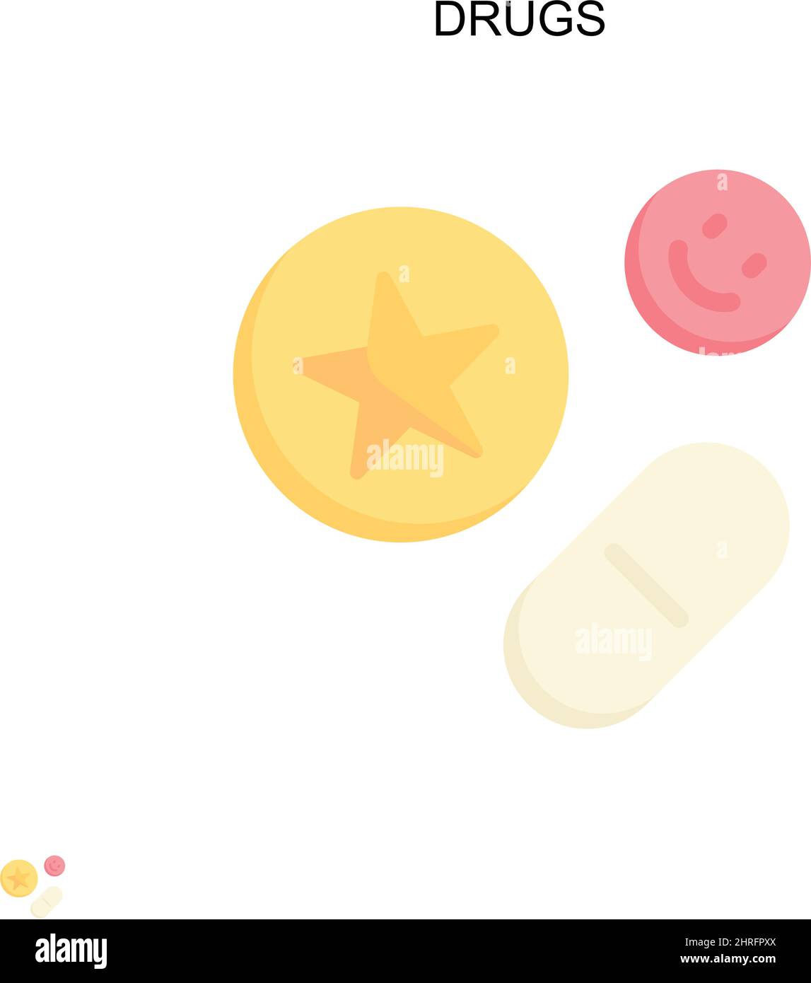 Drugs Simple vector icon. Illustration symbol design template for web ...