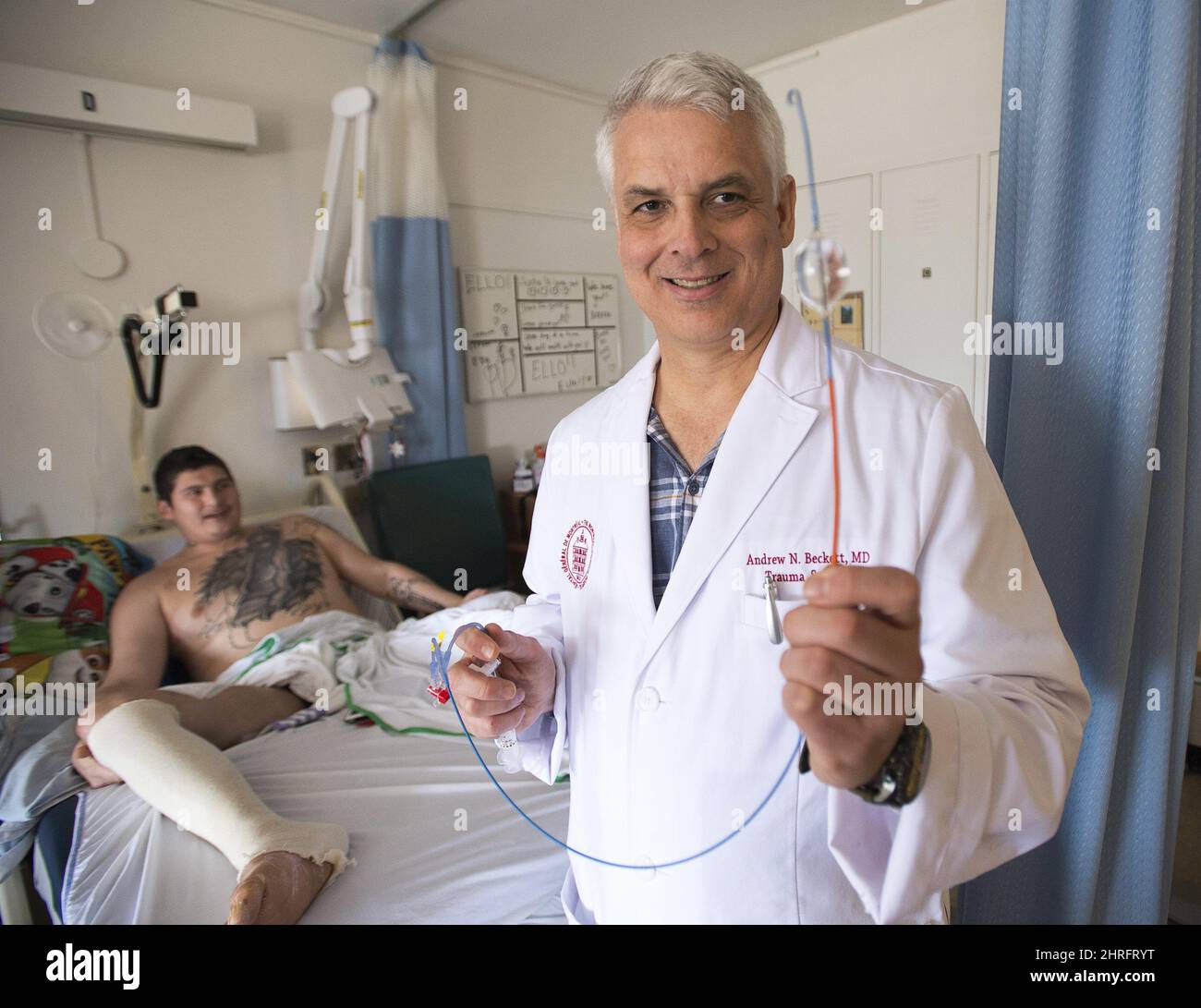 Dr. Andrew Beckett, trauma surgeon and ICU doctor at the McGill University Health Centre (MUHC ...