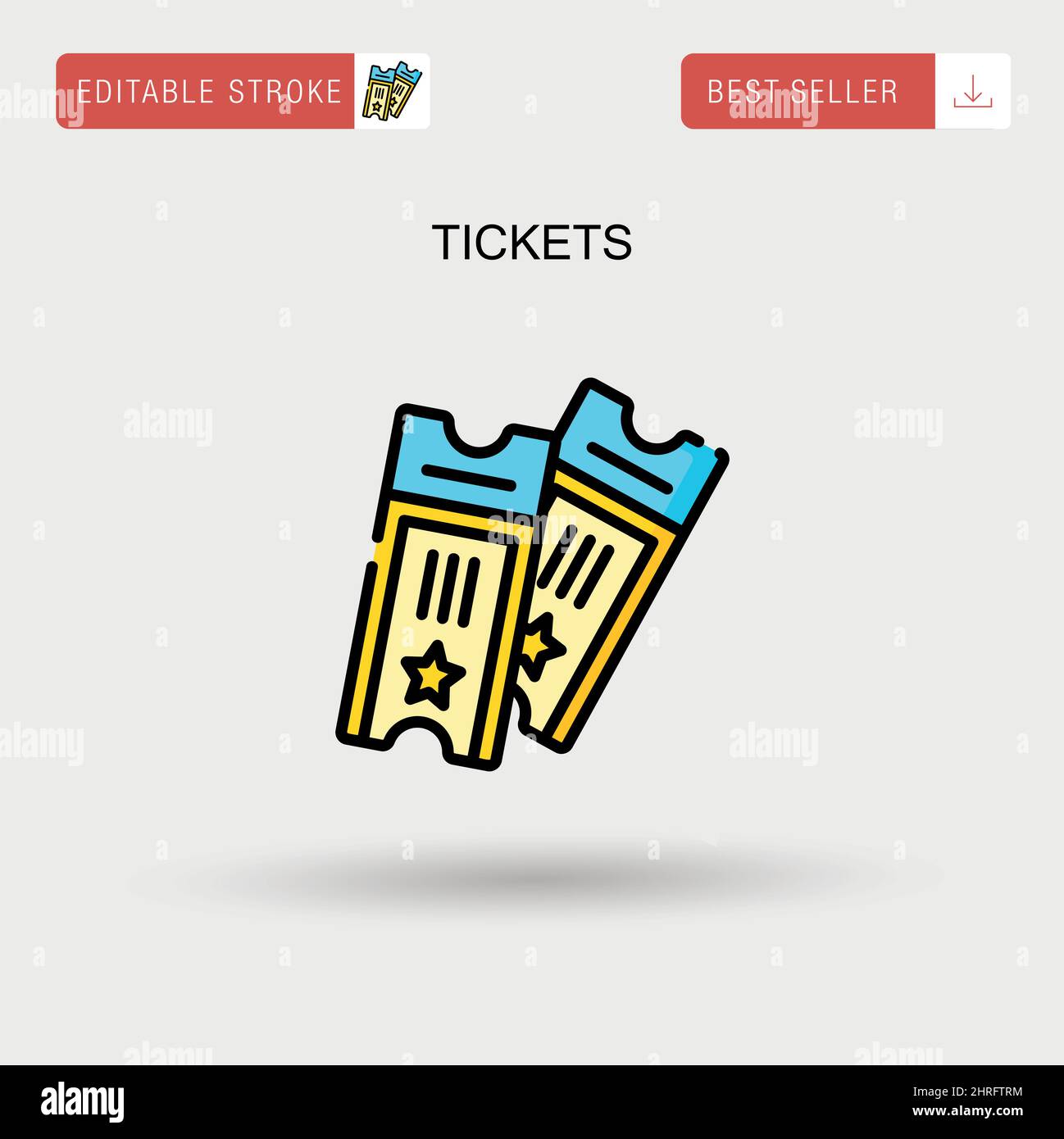 Tickets Simple vector icon Stock Vector Image & Art - Alamy