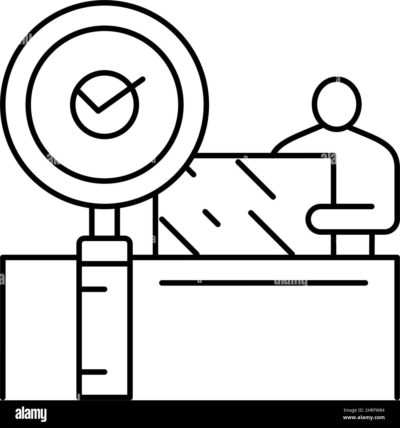 quality testing glass production line icon vector illustration Stock ...