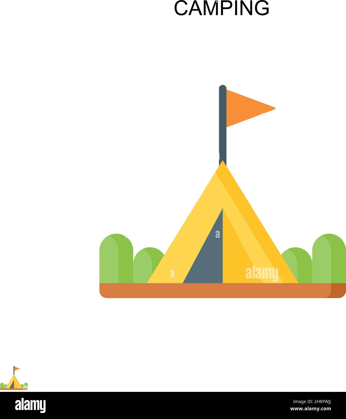 Camping Simple vector icon. Illustration symbol design template for web ...