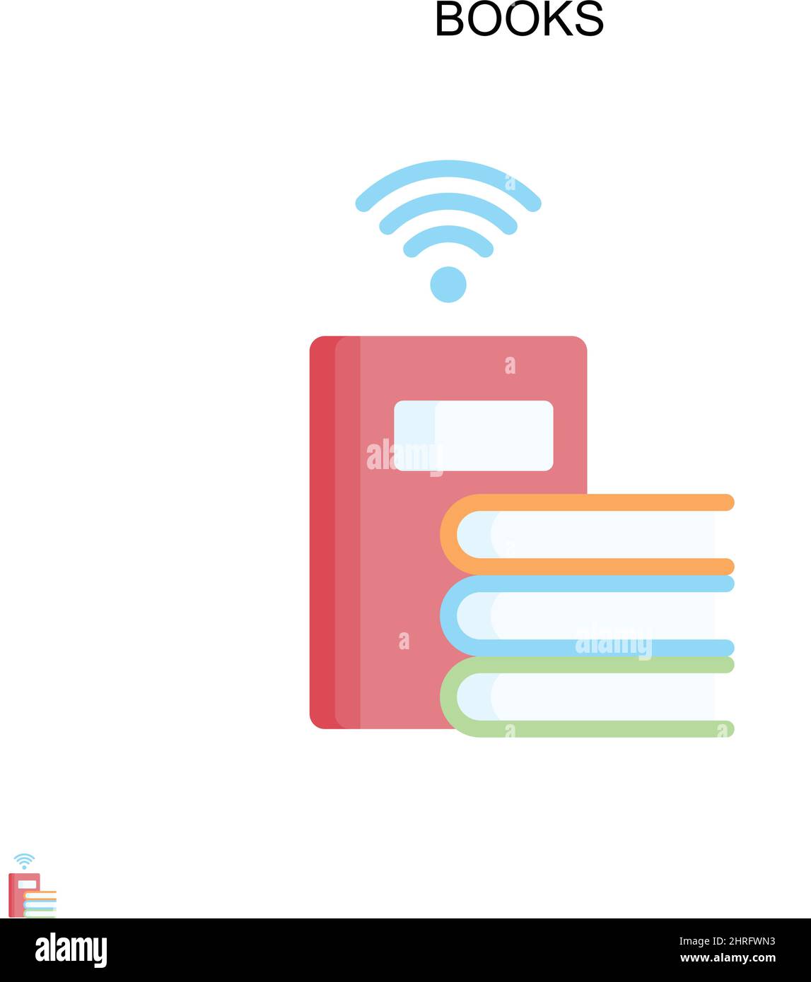 Books Simple vector icon. Illustration symbol design template for web ...