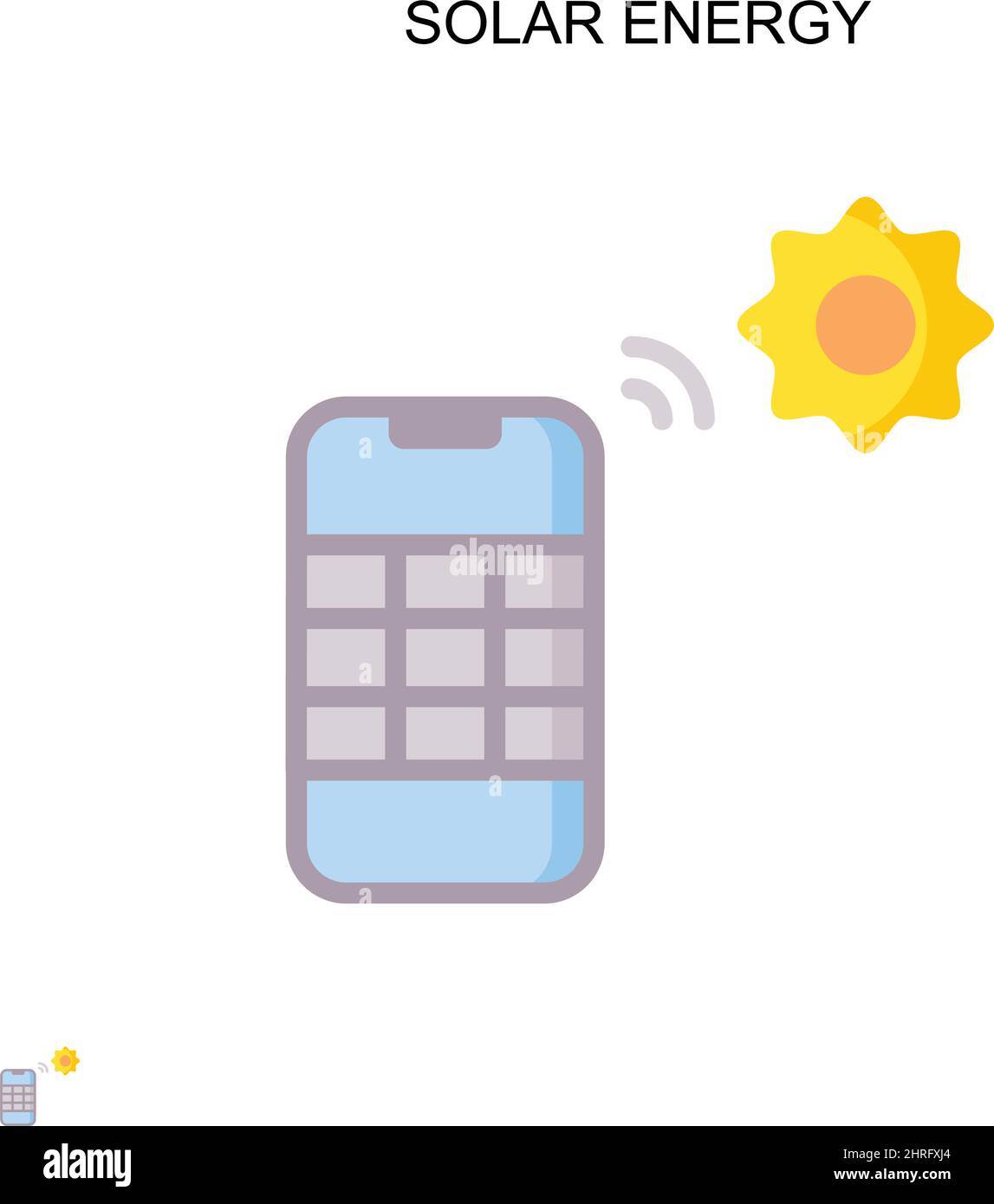Solar energy Simple vector icon. Illustration symbol design template ...