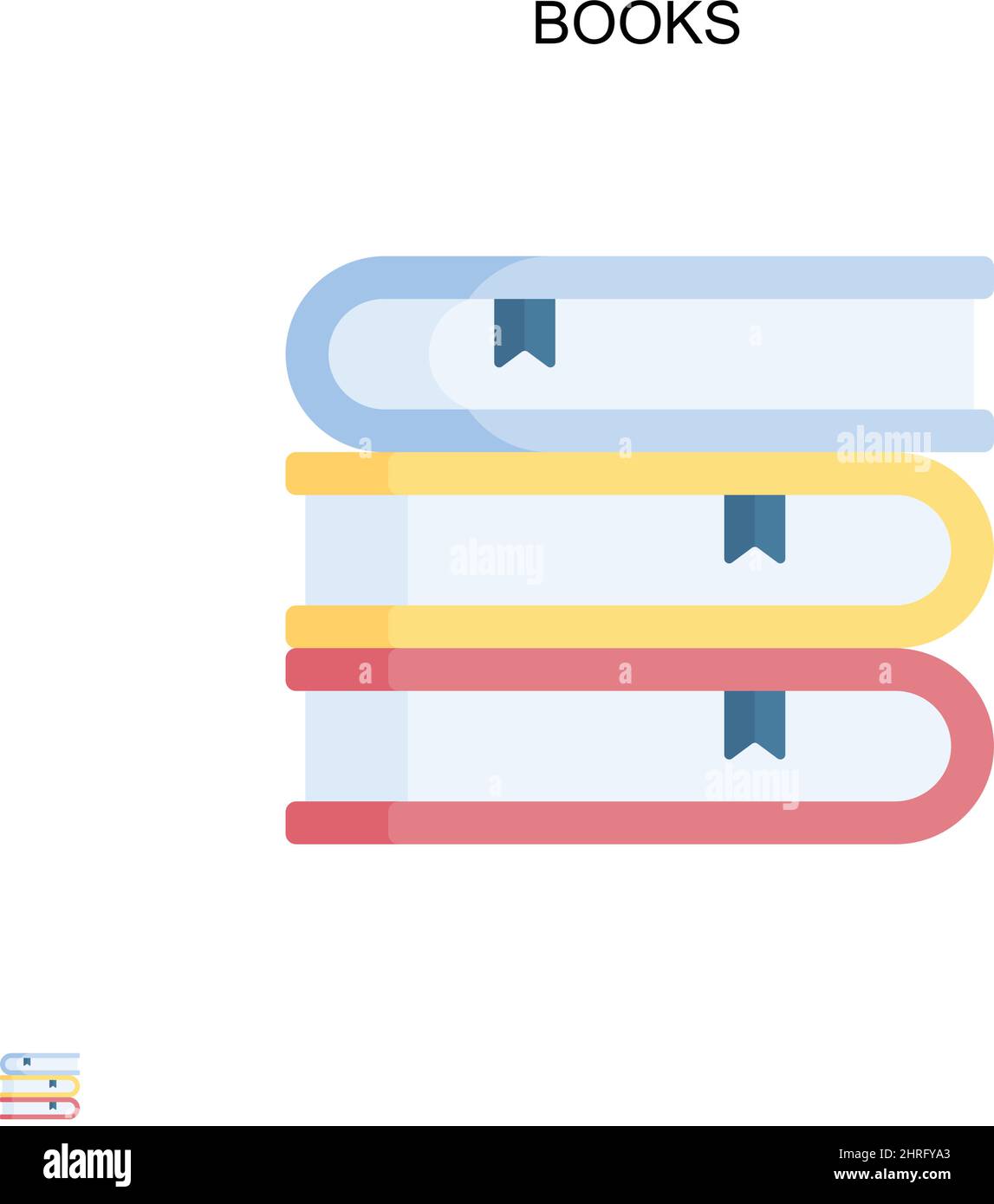 Books Simple vector icon. Illustration symbol design template for web ...