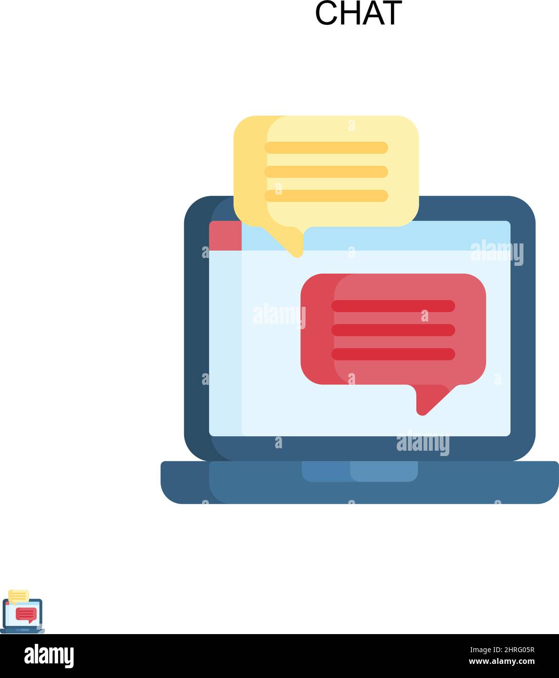 Chat Simple vector icon. Illustration symbol design template for web ...